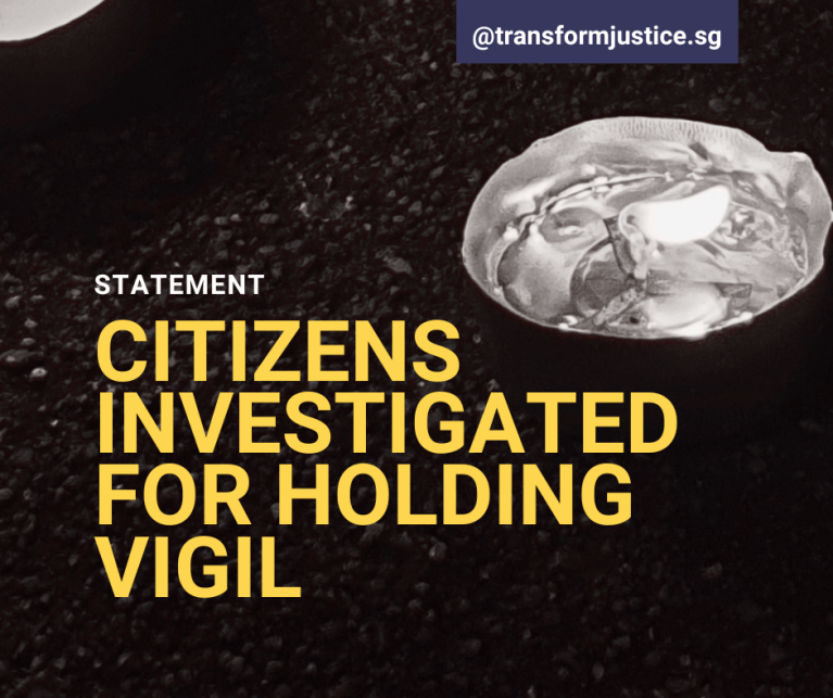 Statement: CITIZENS INVESTIGATED FOR HOLDING VIGIL – Transformative ...